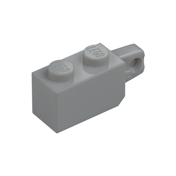 LEGO Medium Stone Gray Hinge Brick 1 x 2 with Vertical Finger (30364 / ...