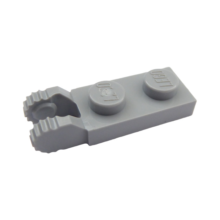 LEGO Medium Stone Gray Hinge Plate 1 x 2 with Dual Fingers (44302 / ...