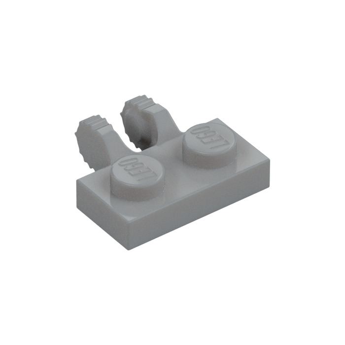 LEGO Medium Stone Gray Hinge Plate 1 x 2 with Dual Fingers (50340 / ...