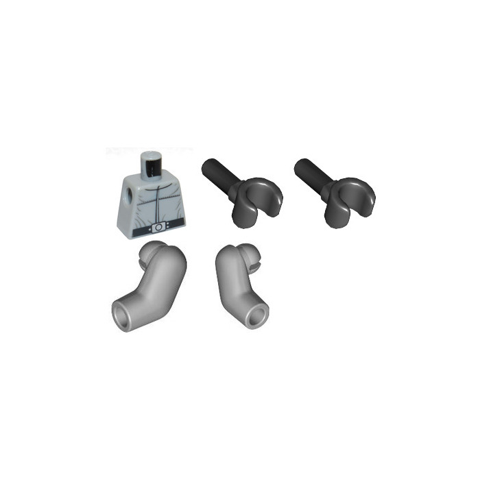 LEGO Medium Stone Gray Imperial AT-ST Pilot Torso (973 / 76382) | Brick ...