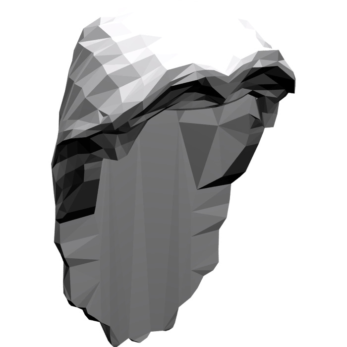 LEGO Medium Stone Gray Long Straight Hair with Parting (40239) | Brick ...