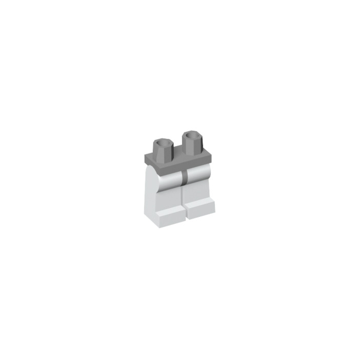 LEGO Medium Stone Gray Minifigure Hips with White Legs (73200 / 88584 ...