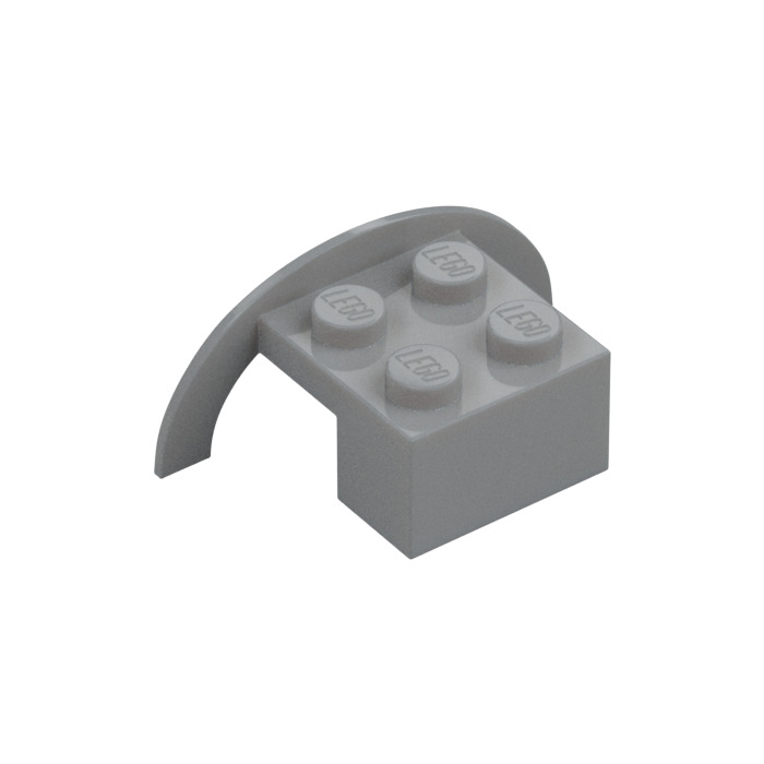LEGO Medium Stone Gray Mudguard Brick 2.5 x 4 x 1 with Wheel Arch ...