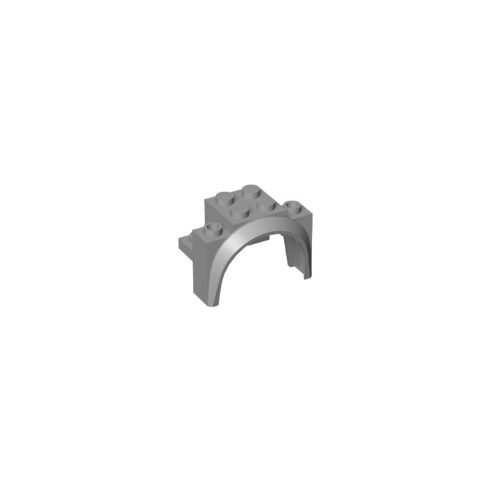 LEGO Mittleres Steingrau Kotflügel Backstein 2 x 4 x 2.3 mit Tall Rad ...