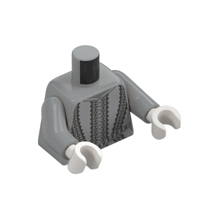 LEGO Nearly Headless Nick with Gray Outfit and Ruffle Minifig Torso ...