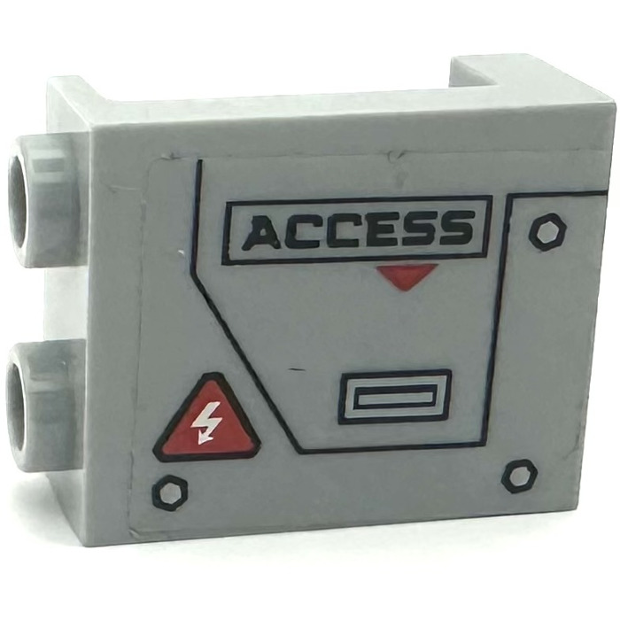 LEGO Panel 1 x 2 x 2 with 'ACCESS', Electricity Danger Sign and Hatch ...