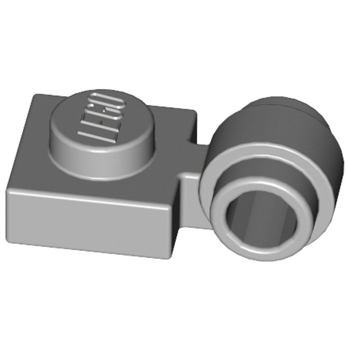 LEGO Medium Stone Gray Plate 1 x 1 with Clip (Thick Ring) (4081 / 41632 ...