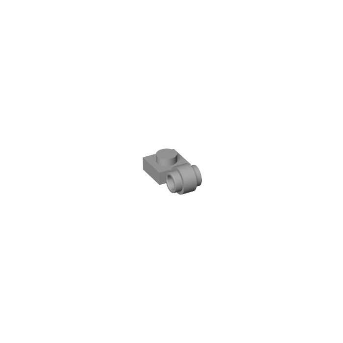 LEGO Medium Stone Gray Plate 1 x 1 with Clip (Thick Ring) (4081 / 41632 ...