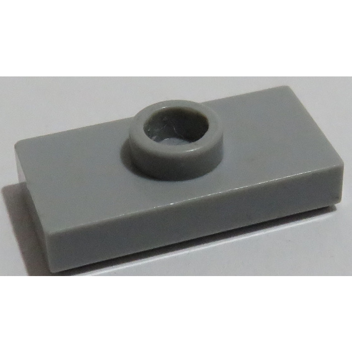 LEGO Medium Stone Gray Plate 1 x 2 with 1 Stud (with Groove and Bottom ...