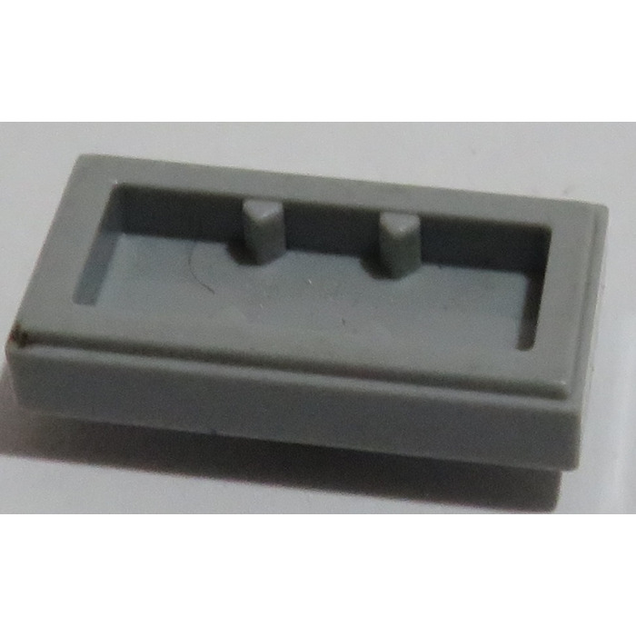 LEGO Medium Stone Gray Plate 1 x 2 with 1 Stud (with Groove and Bottom ...