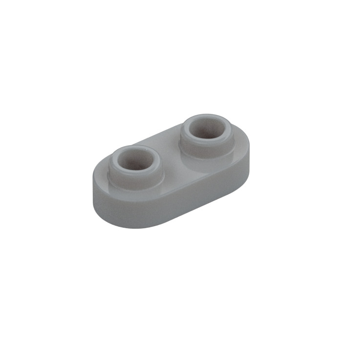 LEGO Medium Stone Gray Plate 1 x 2 with Rounded Ends (35480) | Brick ...