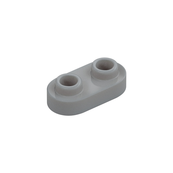LEGO Medium Stone Gray Plate 1 x 2 with Rounded Ends (35480) | Brick ...