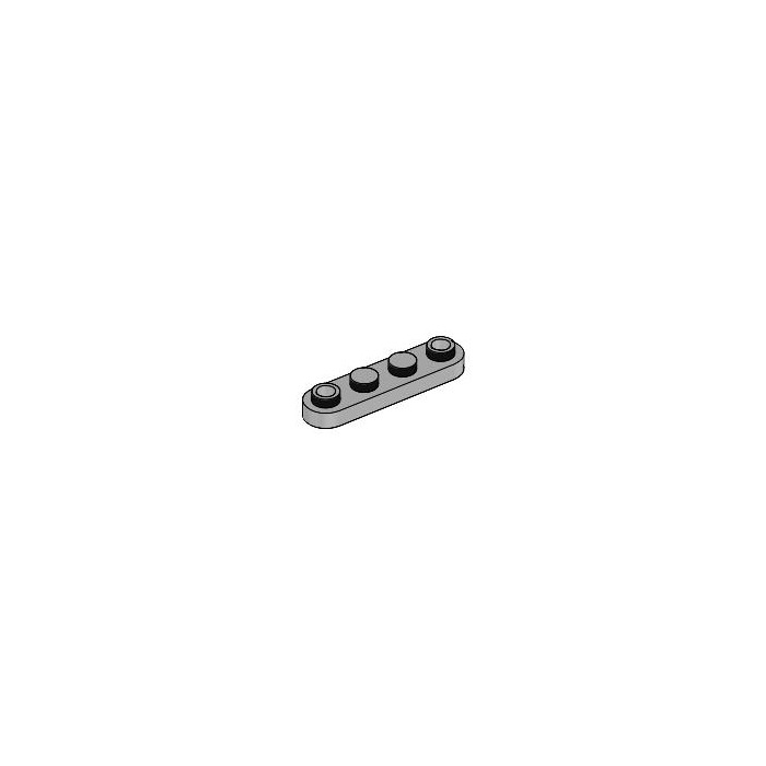 LEGO Medium Stone Gray Plate 1 x 4 with Rounded Ends (77845) | Brick ...