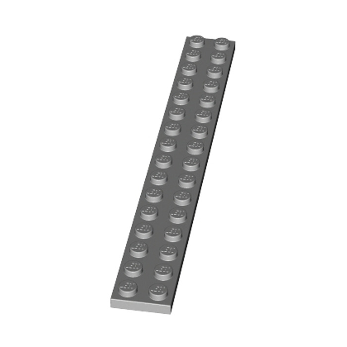 LEGO Medium Stone Gray Plate 2 x 16 (4282) | Brick Owl - LEGO Marketplace