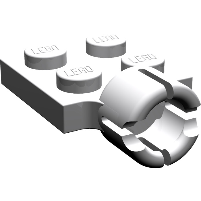 LEGO Medium Stone Gray Plate 2 x 2 with Ball Joint Socket With 4 Slots ...