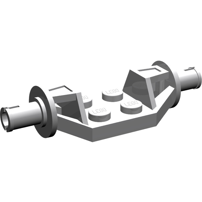 LEGO Medium Stone Gray Plate 2 x 2 with Wishbone Suspension Arms and ...