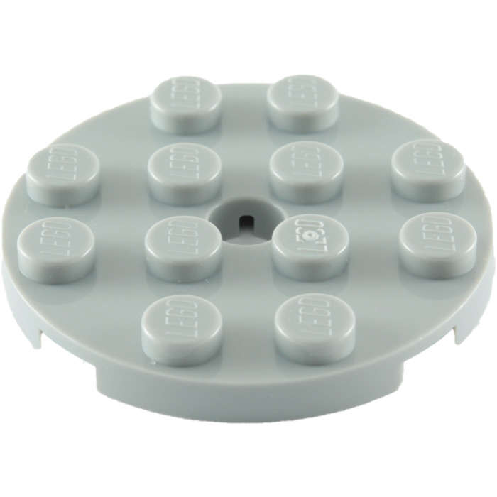 LEGO Medium Stone Gray Plate 4 x 4 Round with Hole (60474) | Brick Owl ...