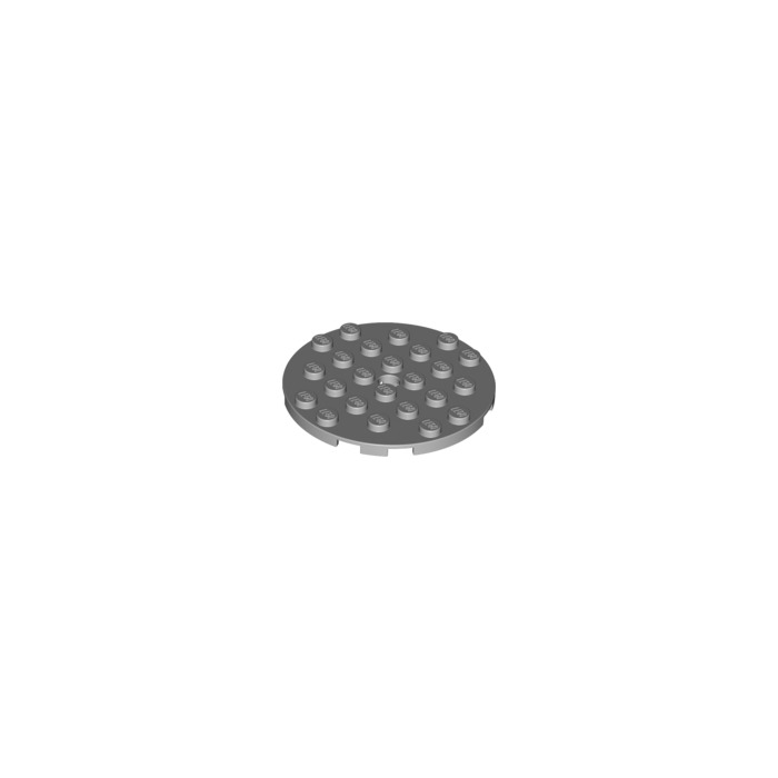 LEGO Medium Stone Gray Plate 6 x 6 Round with Hole (11213) | Brick Owl
