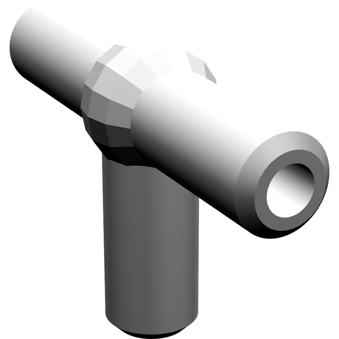 LEGO Medium Stone Gray Pneumatic Tee with Reinforced Connection (4697 ...