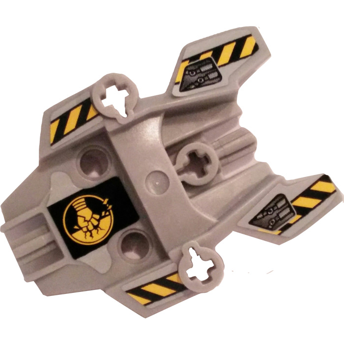 LEGO Shield 5 x 7 x 2 with Axle with Thunder Logo and Hazard Stripes ...