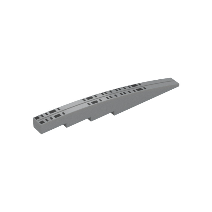 LEGO Medium Stone Gray Slope 1 x 12 Curved with Black Windows | Brick Owl