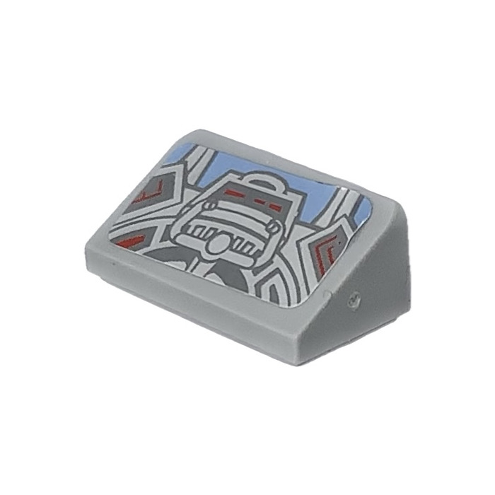 LEGO Medium Stone Gray Slope 1 x 2 (31°) with Cockpit Decoration ...