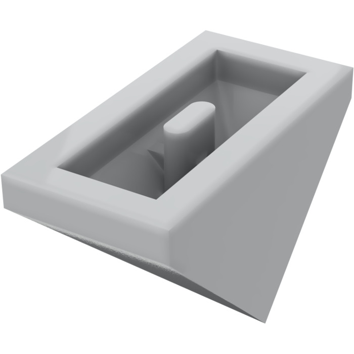 LEGO Medium Stone Gray Slope 1 x 2 (45°) Triple with Inside Bar (3048 / ...