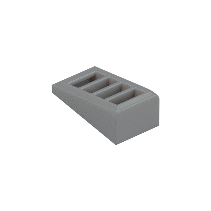 LEGO Medium Stone Gray Slope 1 x 2 x 0.7 (18°) with Grille (61409 / ...