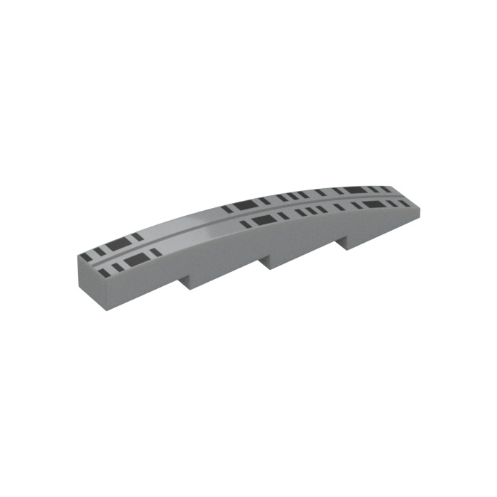 LEGO Medium Stone Gray Slope 1 x 8 Curved with Black Windows (7217 ...