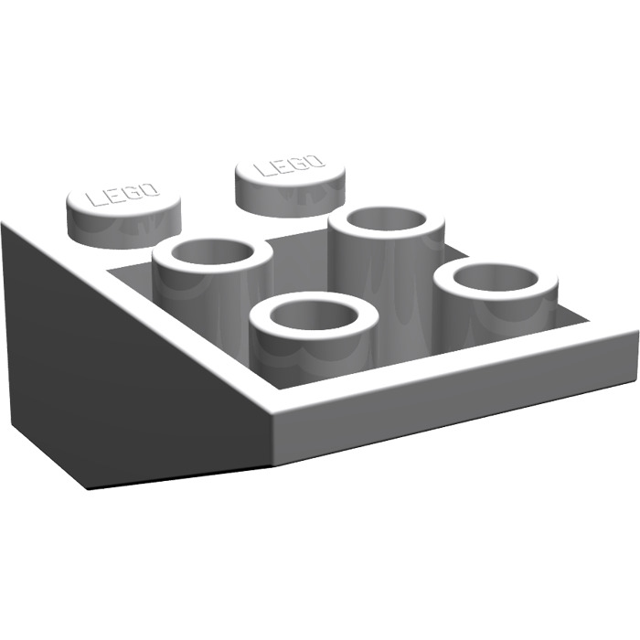 LEGO Medium Stone Gray Slope 2 x 3 (25°) Inverted with Connections ...