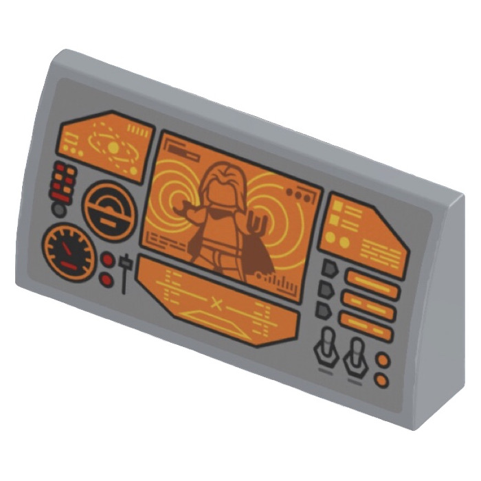 LEGO Pente 2 x 4 Incurvé avec Control Panneau et Screen showing Magneto ...