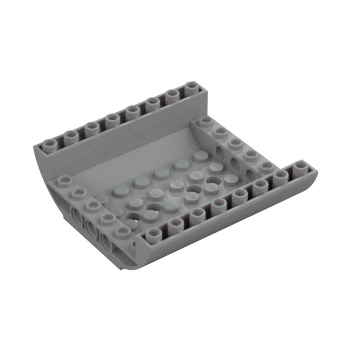 LEGO Medium Stone Gray Slope 8 x 8 x 2 Curved Inverted Double (54091 ...