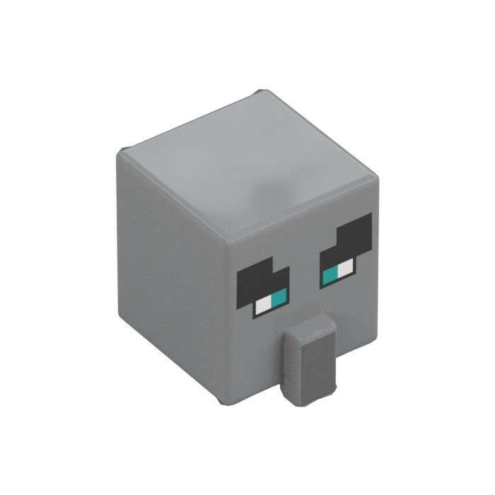 LEGO Square Head with Nose with Illager Face with Narrow Eyes (23766 ...
