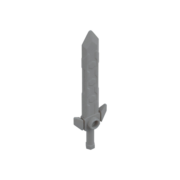 LEGO Medium Stone Gray Sword with Angular Crossguard (24108) | Brick Owl