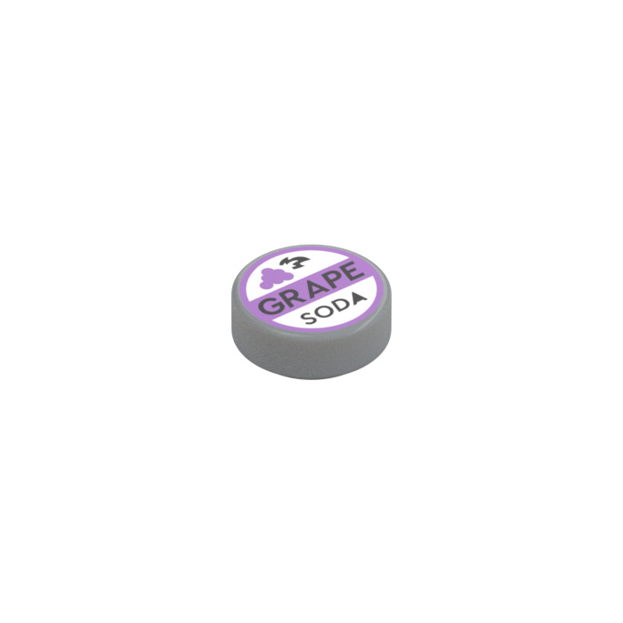 LEGO Tile 1 x 1 Round with "Grape Soda" (35380 / 109429) | Brick Owl ...