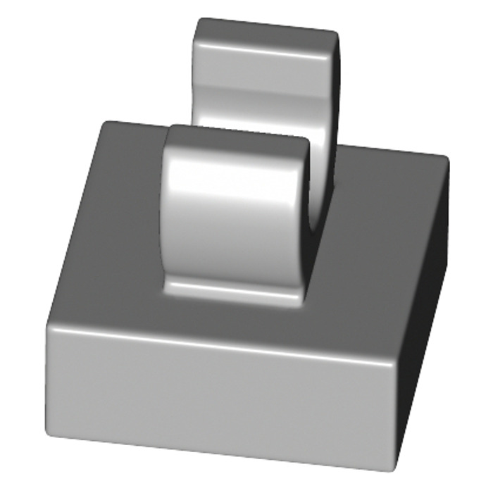 LEGO Medium Stone Gray Tile 1 x 1 with Clip (Raised "C") (15712 / 44842 ...