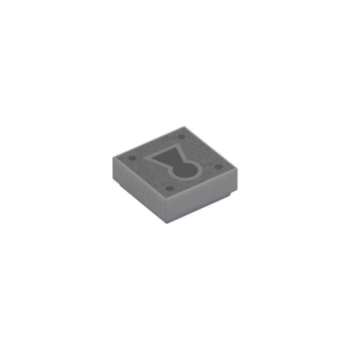 LEGO Medium Stone Gray Tile 1 x 1 with Keyhole with Groove (16827 / ...