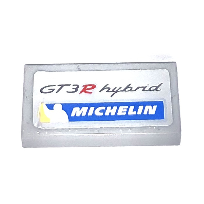 LEGO Medium Stone Gray Tile 1 x 2 with GT3R hybrid Michelin Sticker ...