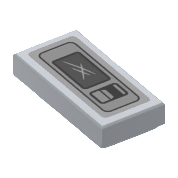 LEGO Tile 1 x 2 with Screen and Coin Slot Sticker with Groove (3069 ...