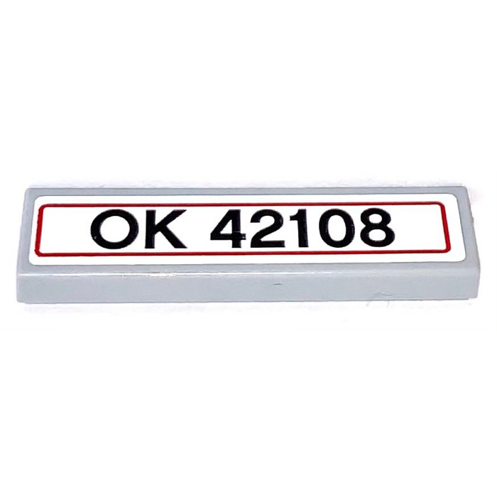 LEGO Tile 1 x 4 with OK 42108 Sticker (2431) | Brick Owl - LEGO Marketplace