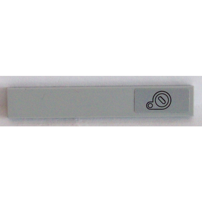 LEGO Medium Stone Gray Tile 1 x 6 with Gas Cap (Right) Sticker (6636 ...