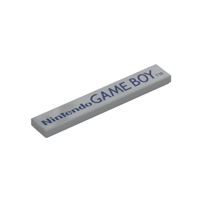 LEGO Medium Stone Gray Tile 1 x 6 with ‘Nintendo GAME BOY TM’ (6636 ...