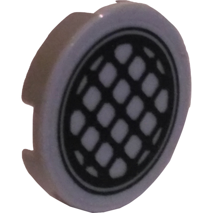 LEGO Tile 2 x 2 Round with Rounded Grate Sticker with Bottom Stud ...