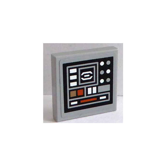 LEGO Tile 2 x 2 with Control Panel Sticker with Groove (3068) | Brick ...