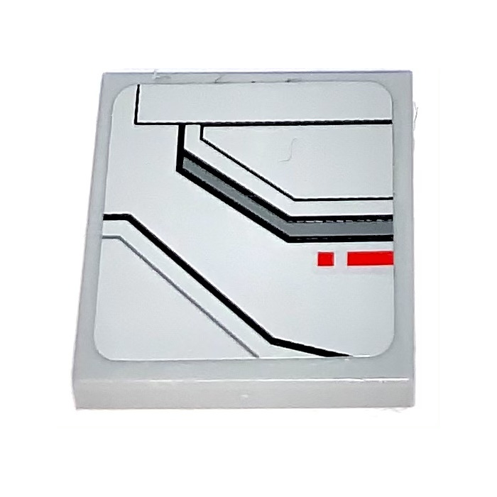 LEGO Medium Stone Gray Tile 2 x 2 with Stars Wars TIE Advanced ...