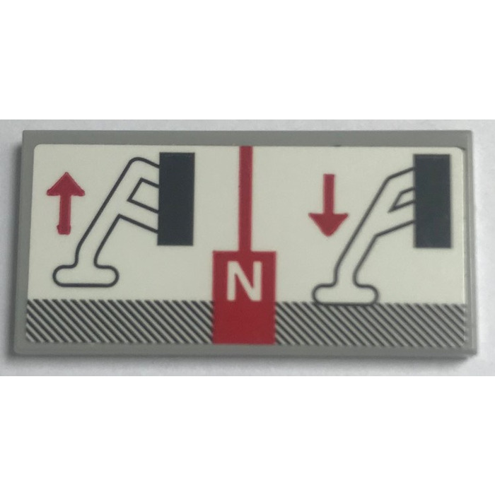 LEGO Tile 2 x 4 with Crane Controls Sticker (87079) | Brick Owl - LEGO ...