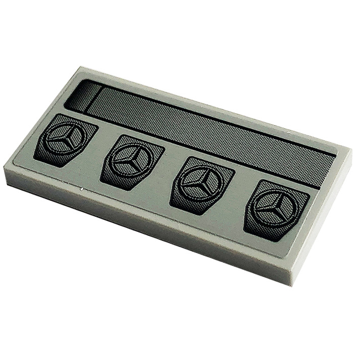 LEGO Tile 2 x 4 with Logos Mercedes Sticker (87079) | Brick Owl - LEGO ...