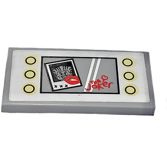 LEGO Medium Stone Gray Tile 2 x 4 with Mirror with Polaroid of The ...