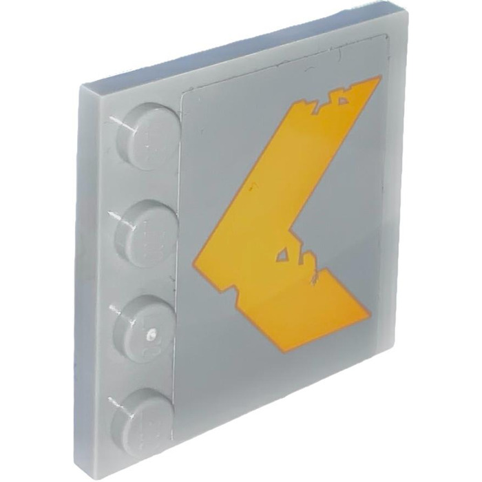 LEGO Tile 4 x 4 with Studs on Edge with Yellow Arrow Sticker (6179 ...