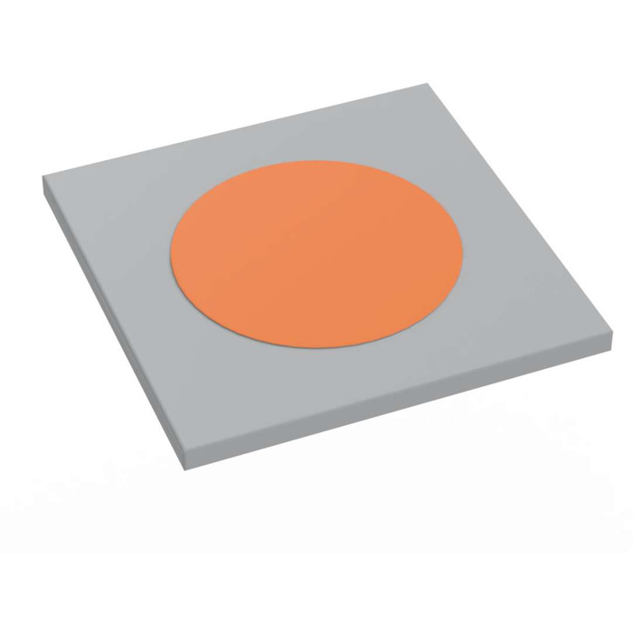 LEGO Tile 6 x 6 with Orange Circle Sticker with Bottom Tubes (10202 ...